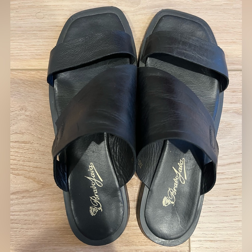 100% Genuine Leather Slides From Italy - Gem